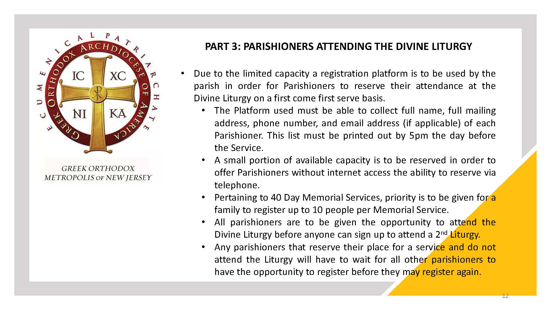 Church Three-Phase Reopening - Saint Thomas Greek Orthodox Church